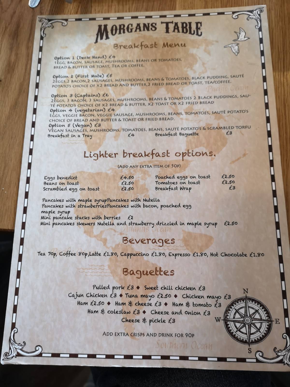 Menu at Thackeray At The Hall cafe, Cardiff