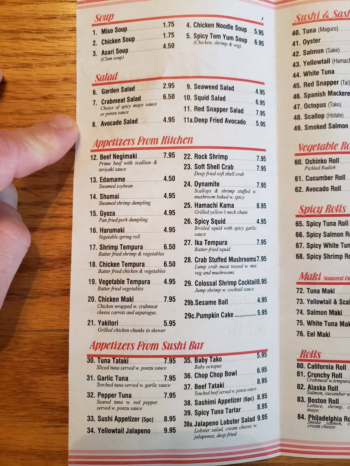 Menu at Mount Fuji - Japanese Sushi & Hibachi Steak House restaurant ...
