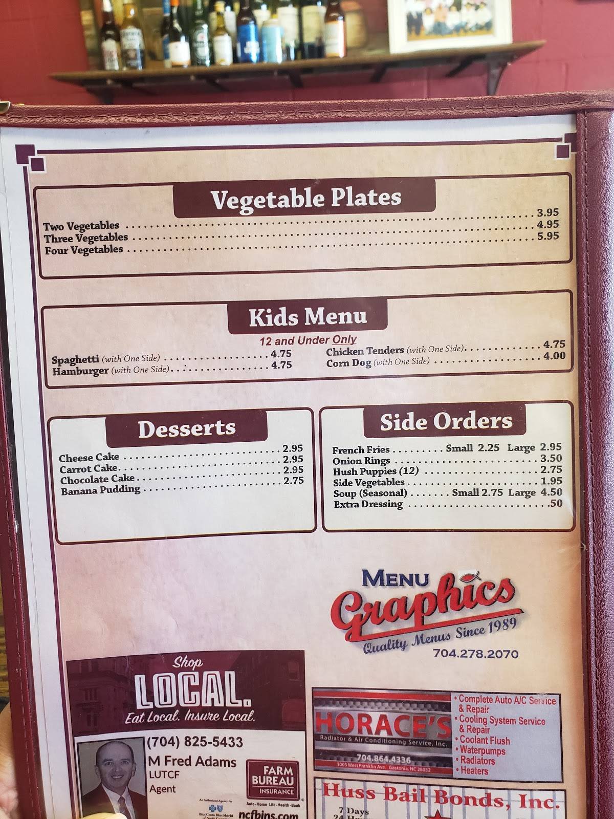 Menu at Mount Holly Grill restaurant, Mount Holly