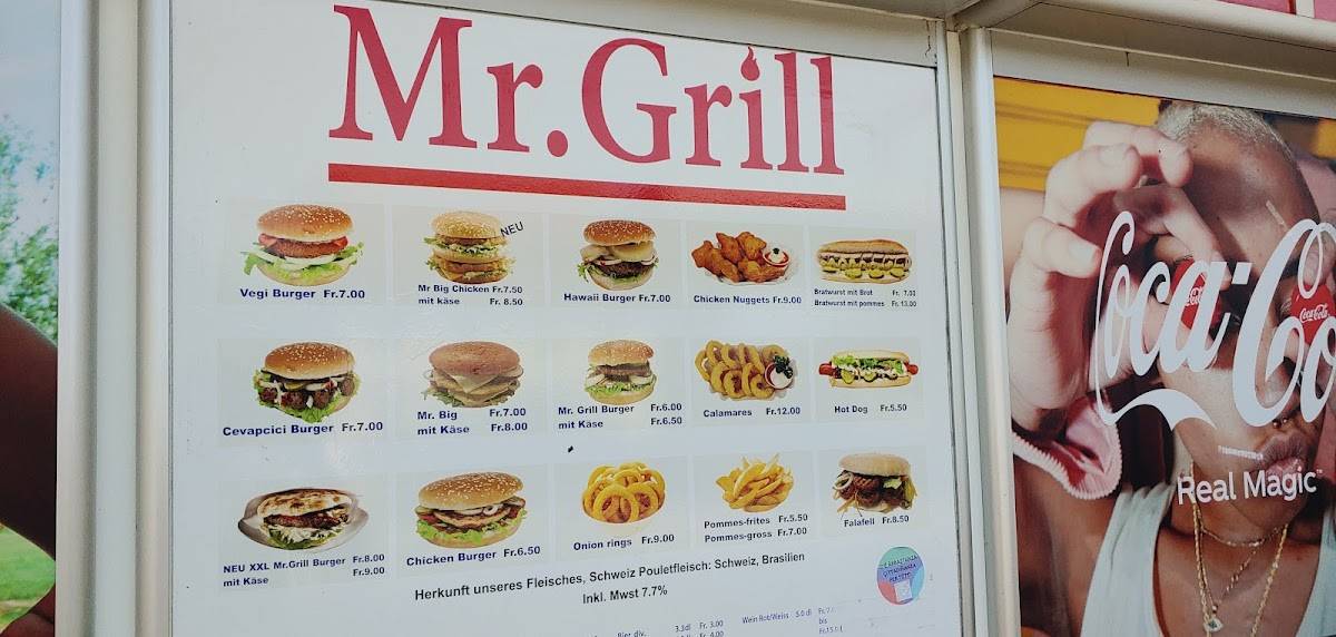 Menu da Mr. Grill, Interlaken