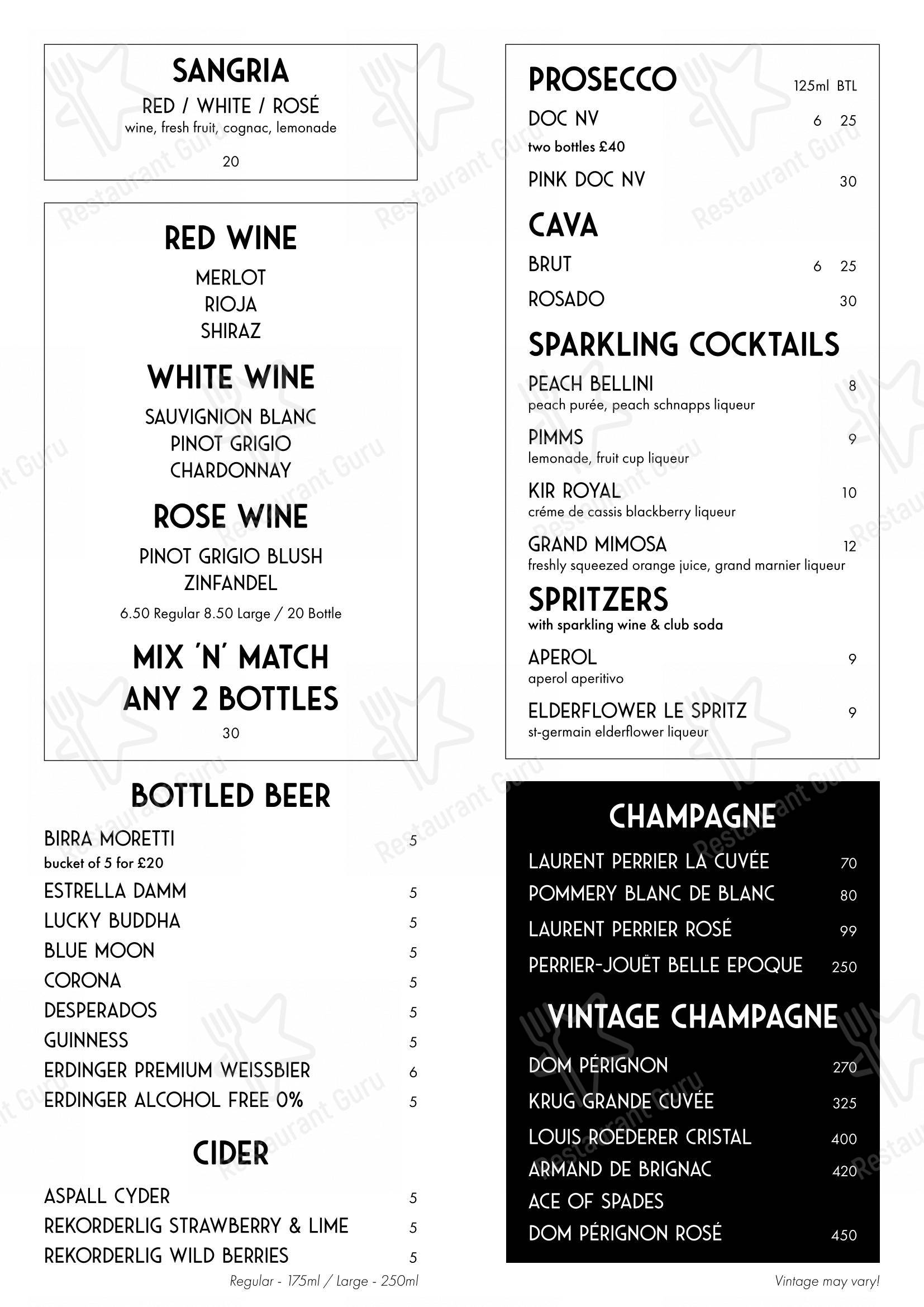Menu at Mr Lau's restaurant, Warrington