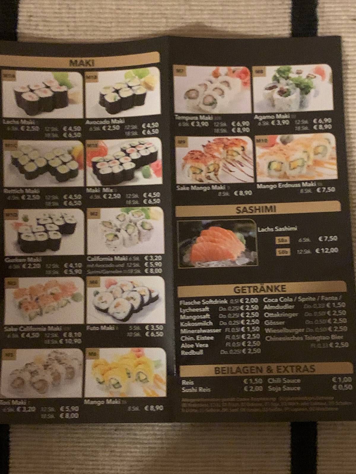 Speisekarte von Mr. Miao Asia Imbiss restaurant, Wien