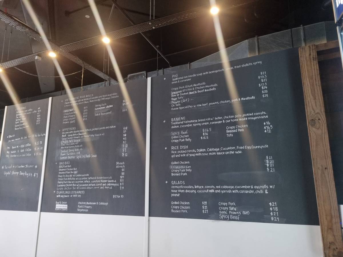 Menu at Mr bing restaurant, Whangarei