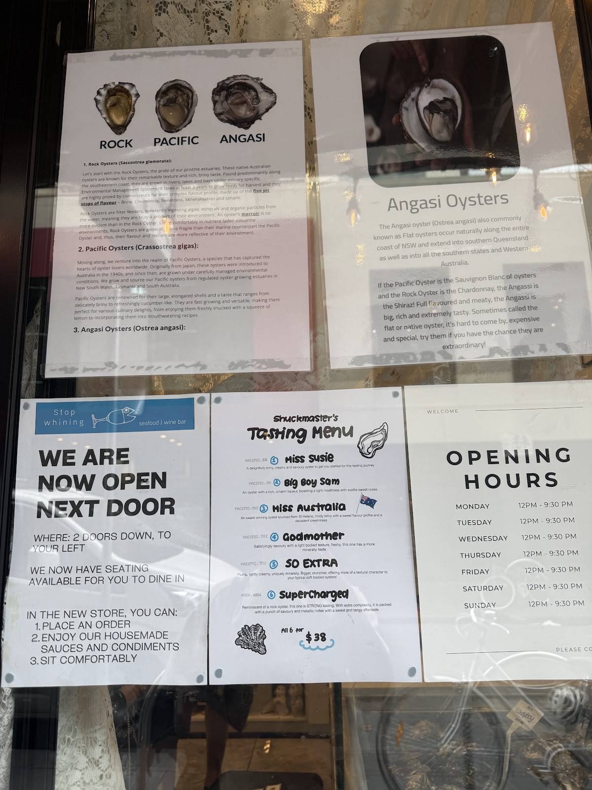 Carta del restaurante Muli Express, Melbourne