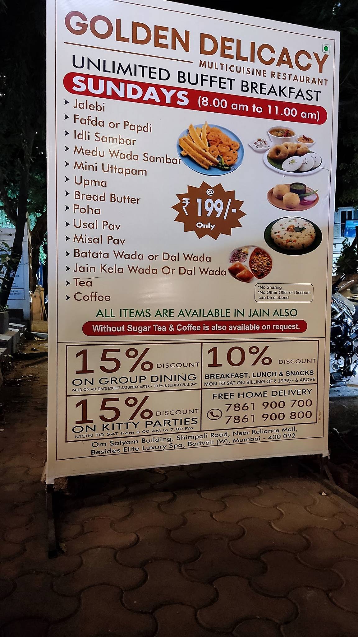 Menu at Golden Delicacy Multicuisine Restaurant, Mumbai