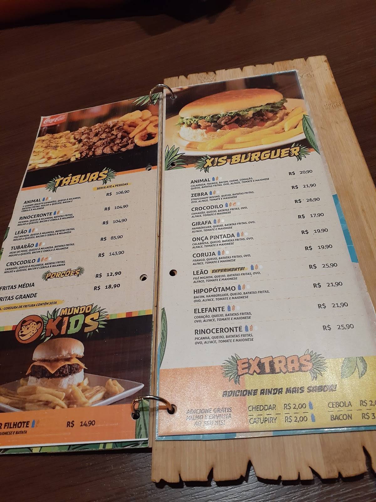 Menu em Mundo Animal Lanchonete Temática Pelotas - Comidas e Bebidas ...