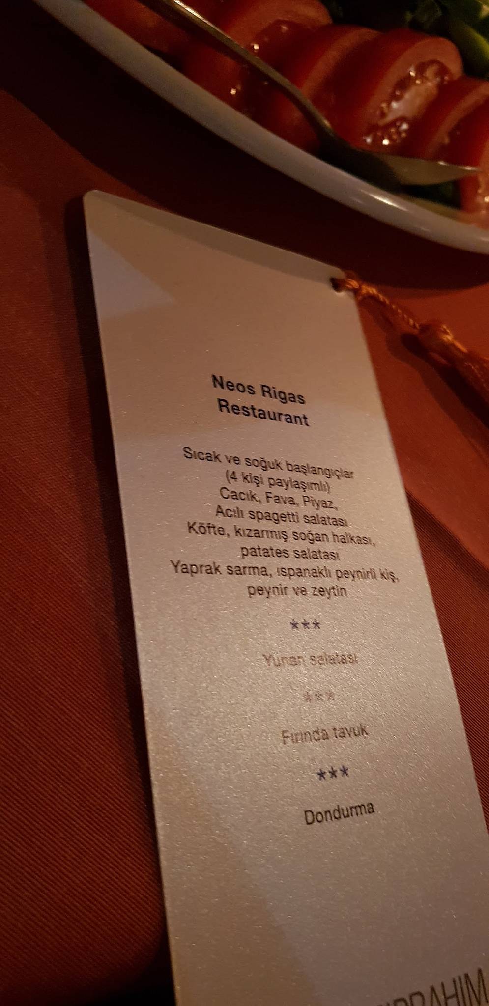 Menu at Music Folk Tavern New Rigas, Athens