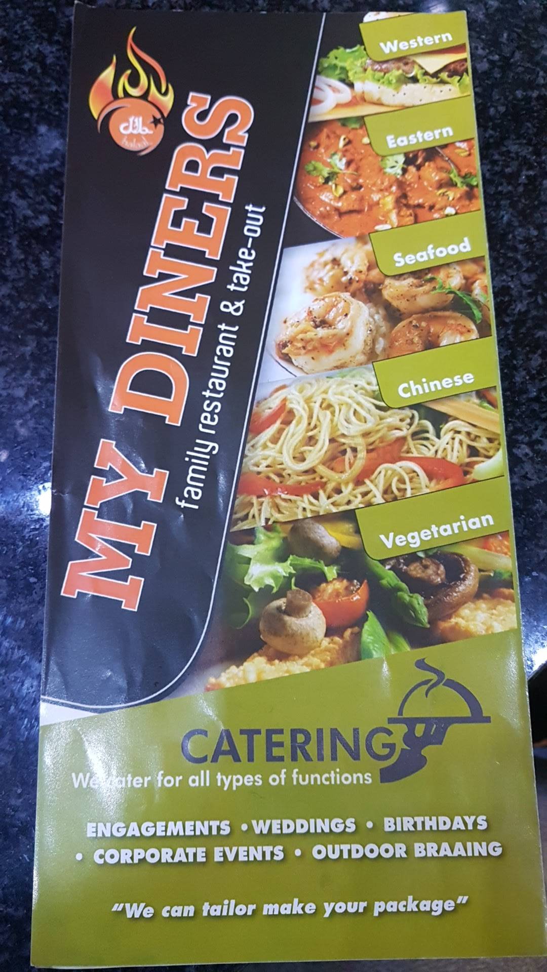 Menu at My Diners Overport restaurant, Durban, 197 Moses Kotane Road