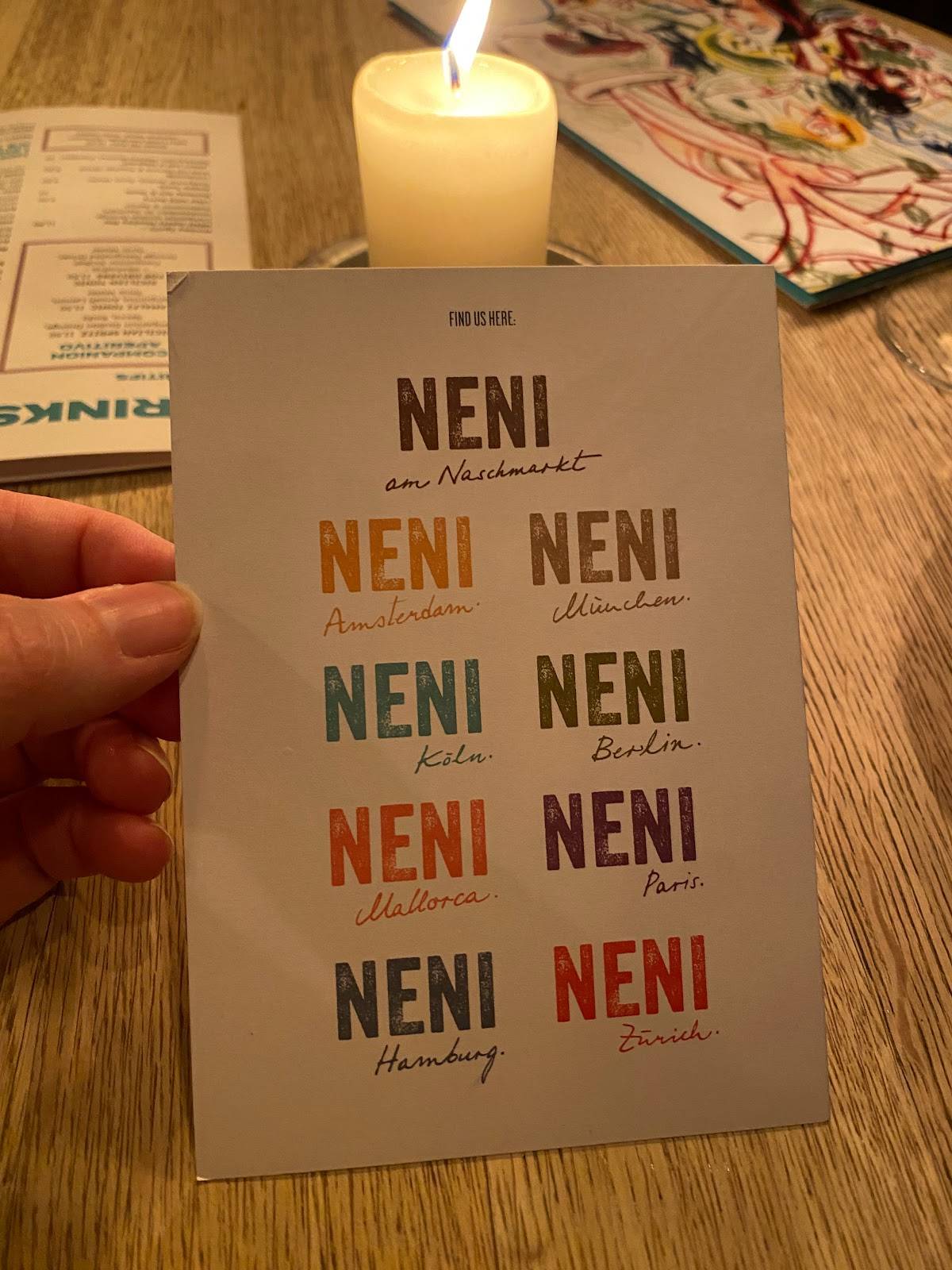 Speisekarte von NENI Köln restaurant, Köln