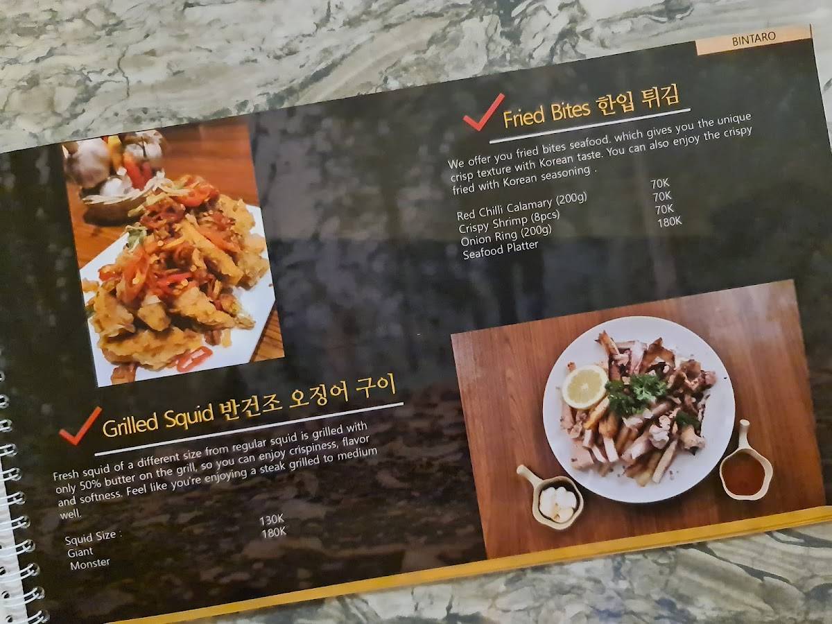 Menu at Namo Korean Seafood BBQ Bintaro, South Tangerang