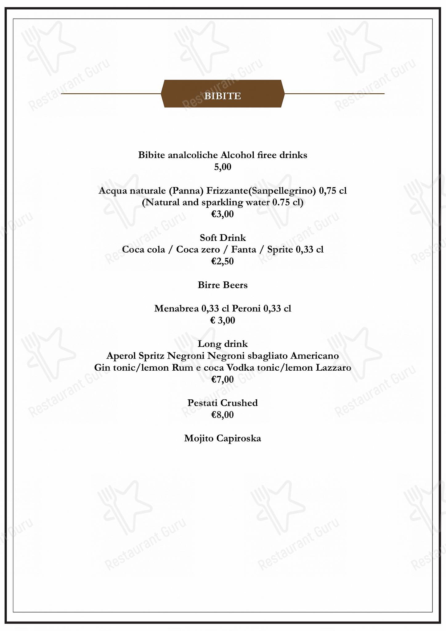 Menu da La Cantina dei Lazzari ristorante con griglia, Napoli, Via ...