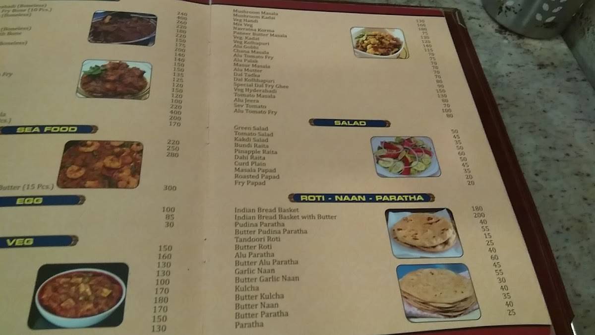 Menu at New Airport Restaurant, Mumbai, Noori Baugh