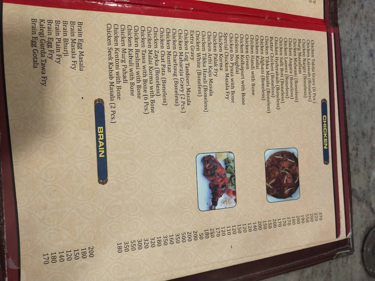Menu at New Airport Restaurant, Mumbai, Noori Baugh