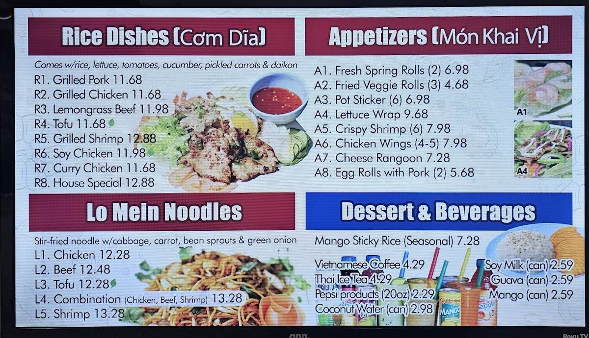Menu at New Little Saigon 2 restaurant, Kearns