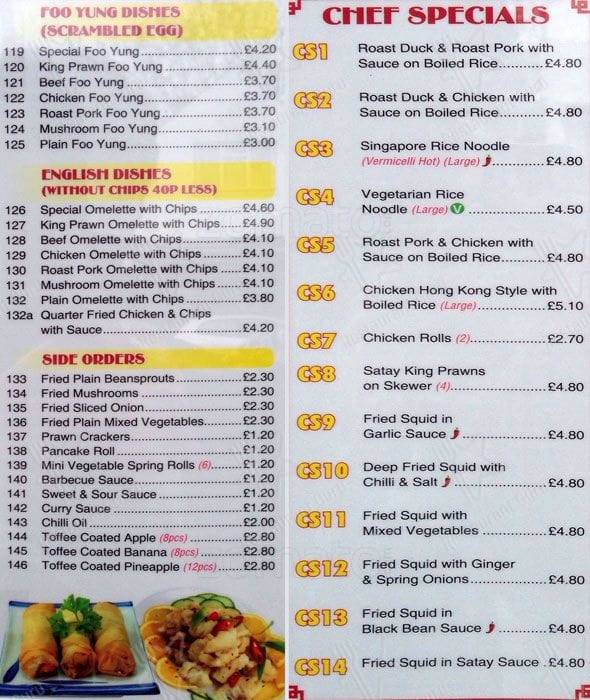 Menu at New Winson Chinese takeaway fast food, London