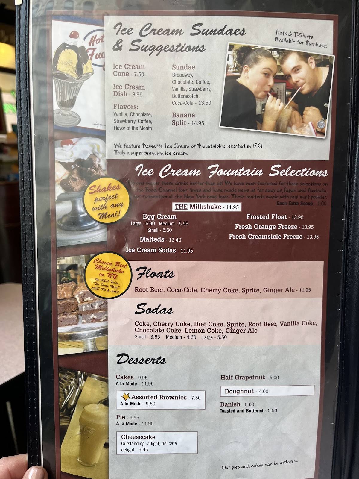 Menu at Lexington Candy Shop desserts, New York City