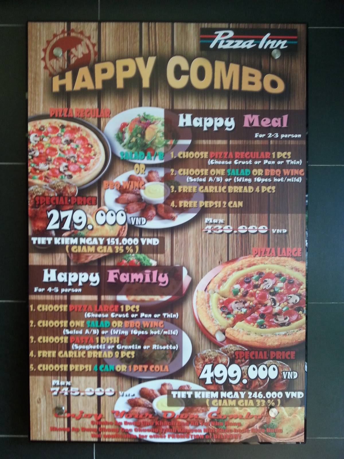 Menu at Pizza Inn 피자인 푸미흥 restaurant, Ho Chi Minh City, My Phuoc