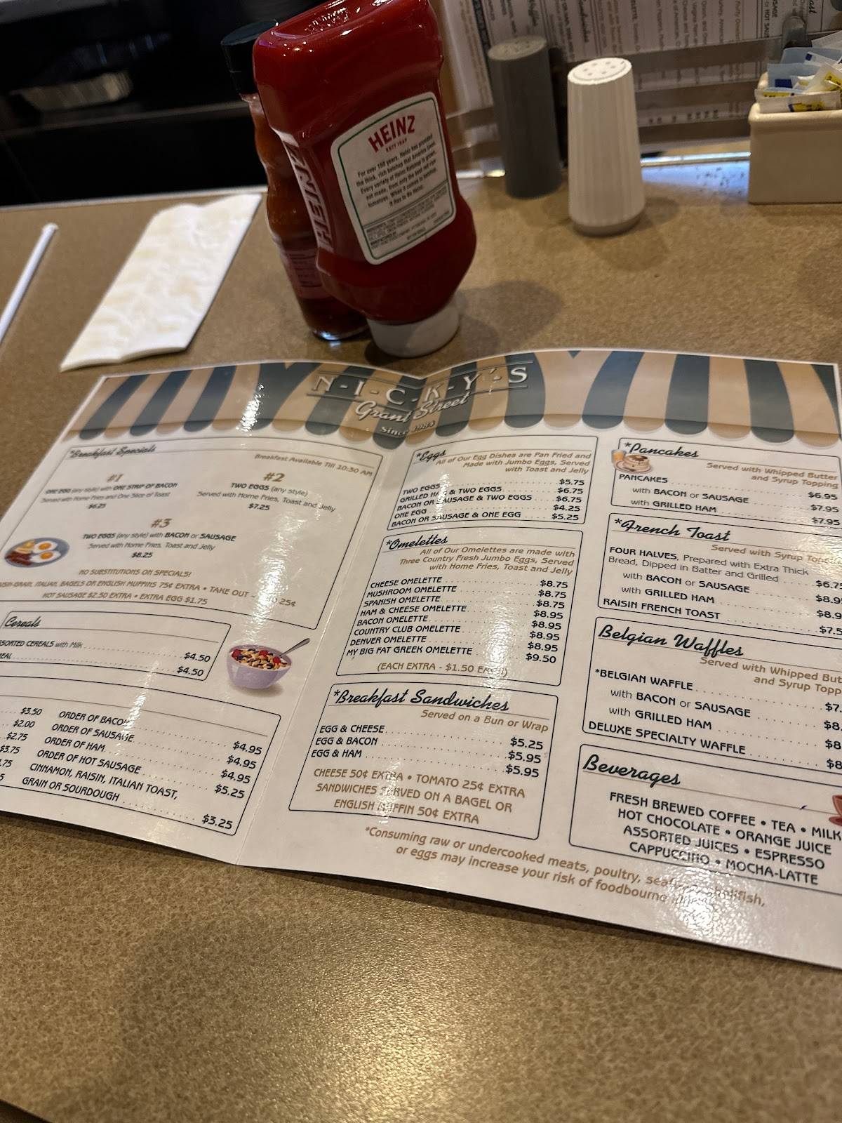 Menu at Nicky's Grant Street restaurant, Pittsburgh, 310 Grant St #100