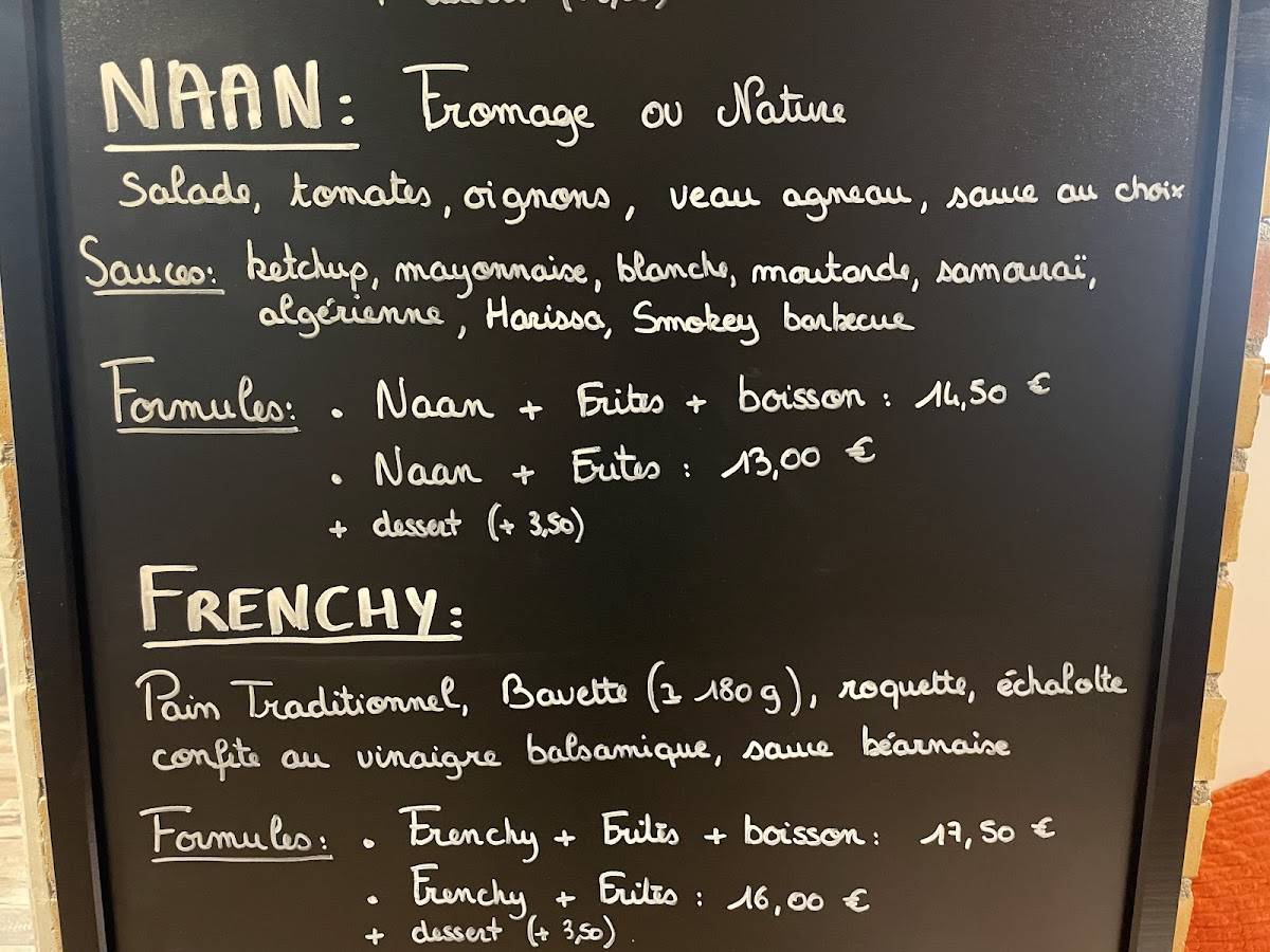 Menu au Nilo naan restaurant, Saint-Paulet-de-Caisson