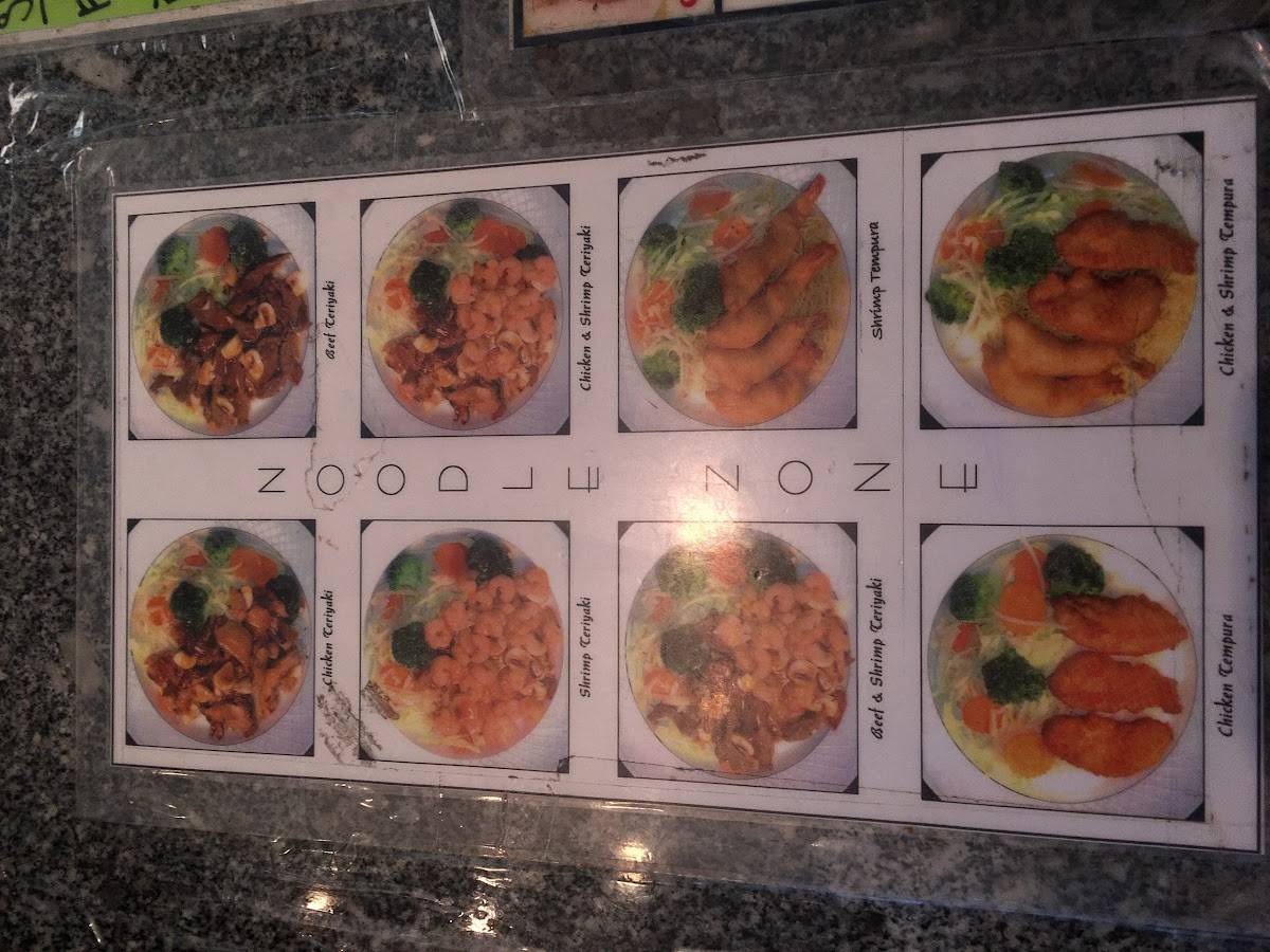 Menu at Noodle Zone/ Thai Go-Pho' restaurant, Pasco