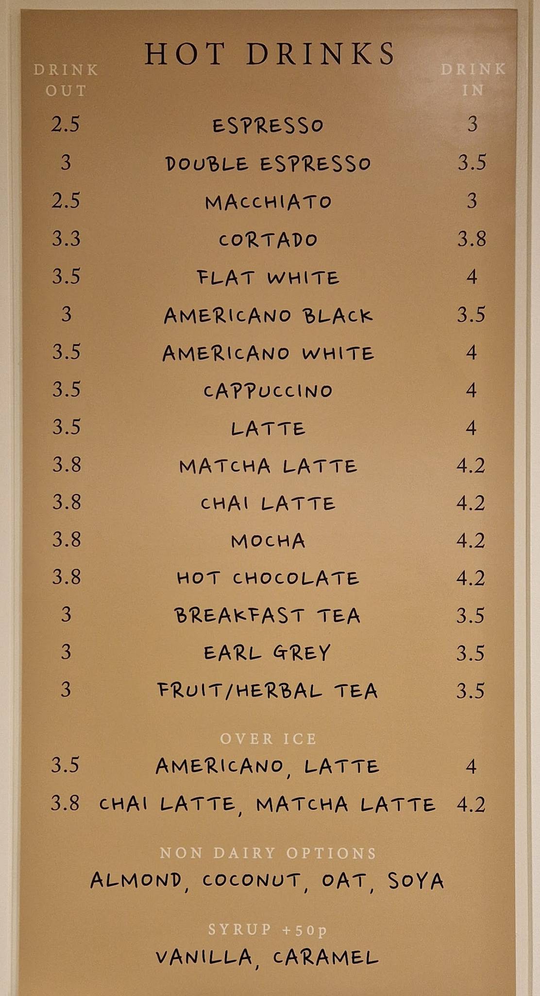 Menu at Notting Hill Bakery, London, 283 Westbourne Grove