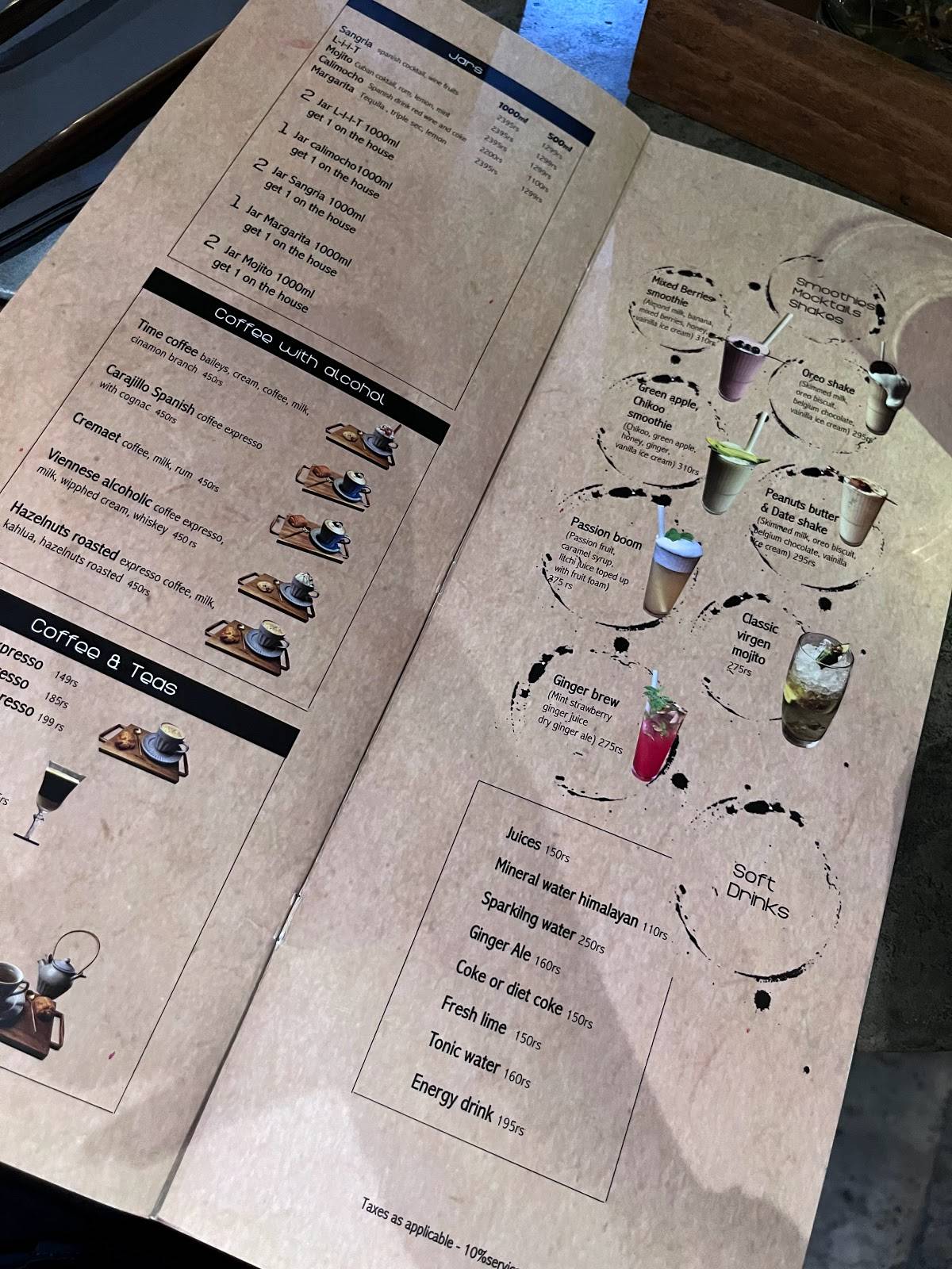 Menu at Nua-cafe Aerocity, New Delhi