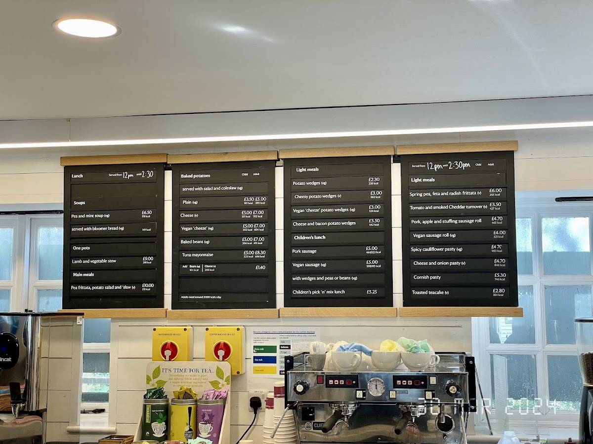 Menu at Nymans Café cafe, Handcross
