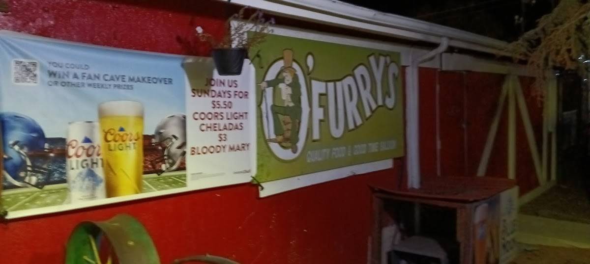 Menu at O'Furry's pub & bar, Colorado Springs