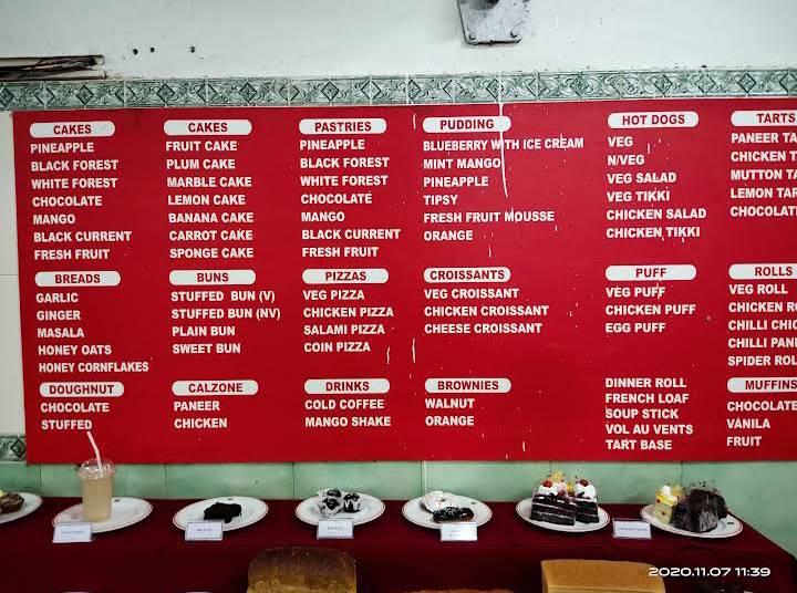 Menu at OTA Yodha Cadet Mess, Chennai