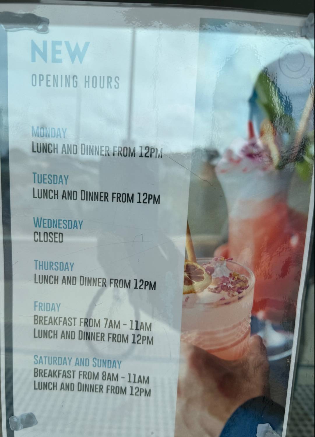 Menu at Odyssea restaurant, City Beach
