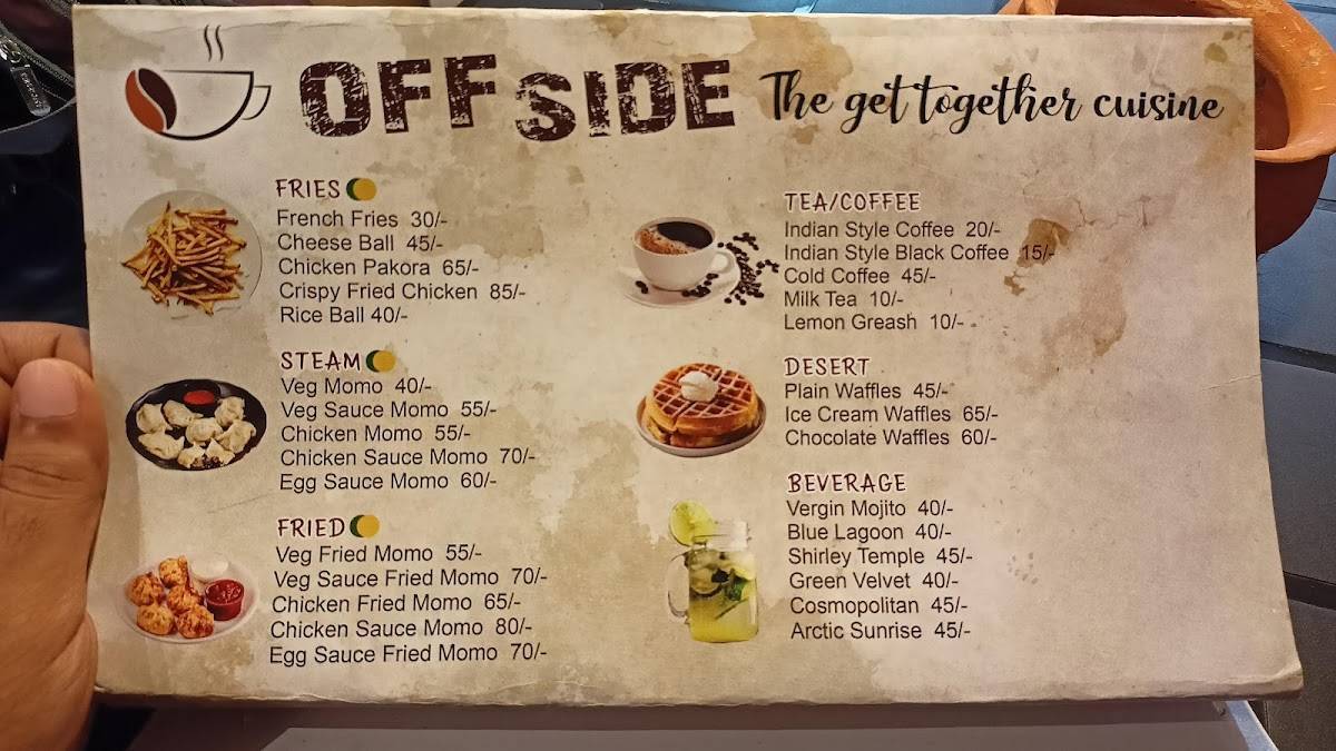 Menu at Offside Cafe, Canning