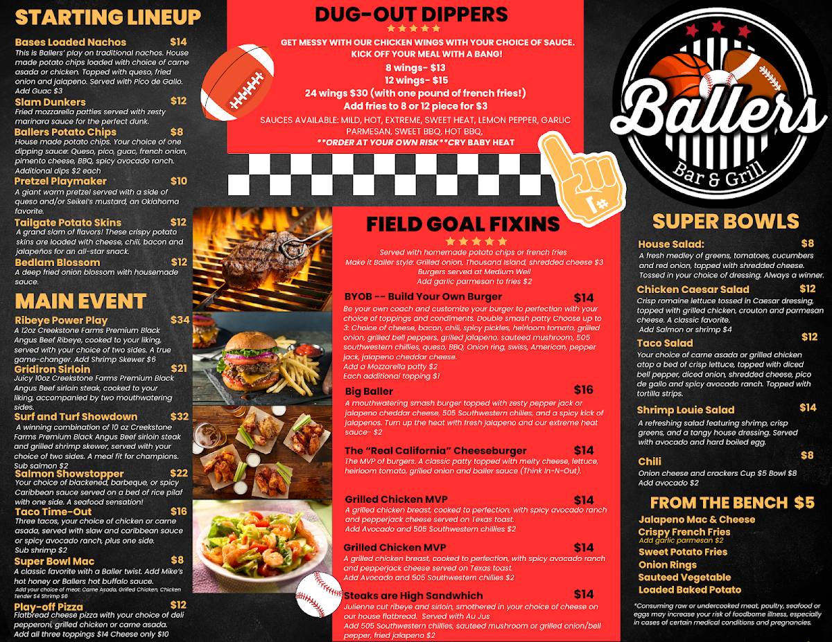 Menu at , Oklahoma City