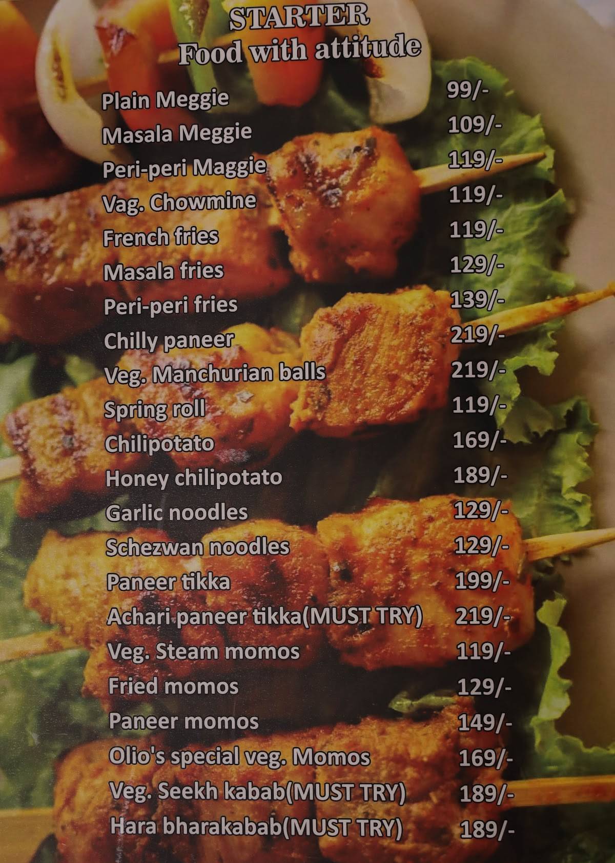 Menu at Olio Rooftop Restaurant & Kitchen : Best Rooftop Restaurant ...