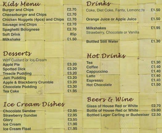 Menu at Olive Tree cafe, Bromley, 21 High St