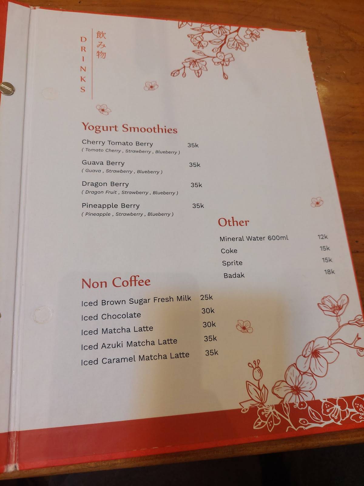 Carta del restaurante Orizuru Ramen Cemara Asri, Medan Estate