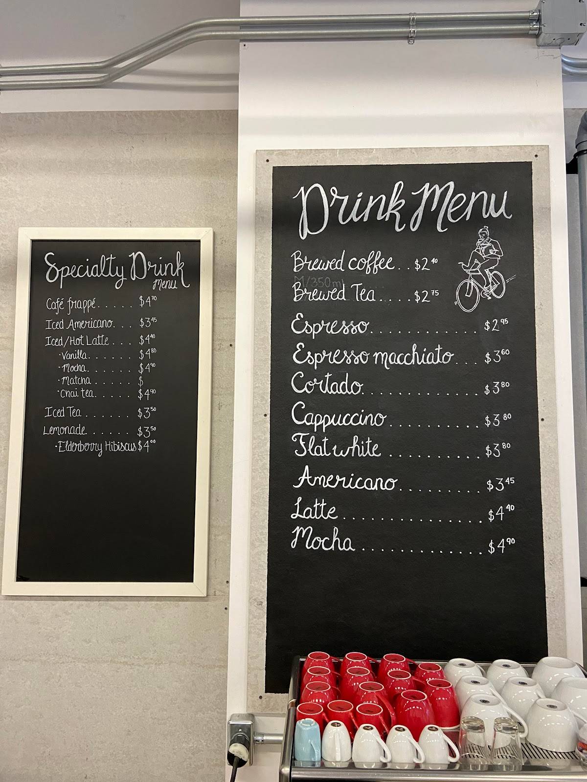 Menu at Ottawa Bike Cafe, Ottawa
