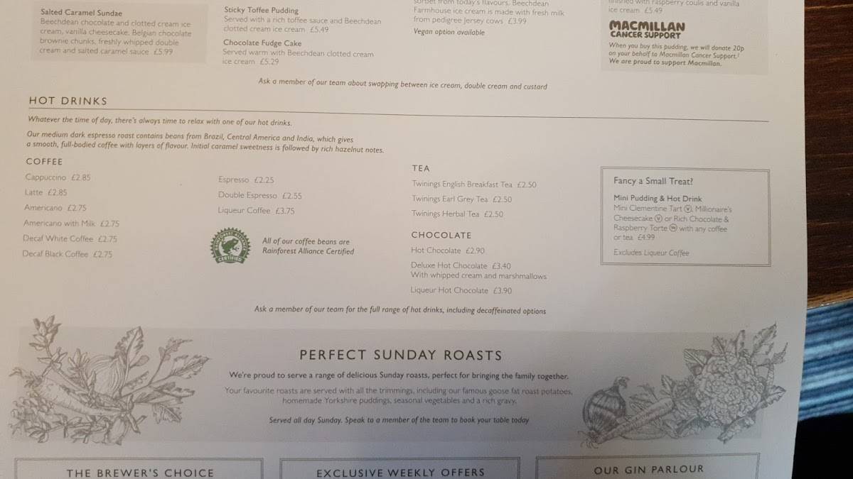 Menu at Kings Arms pub & bar, Oxford, Church Rd