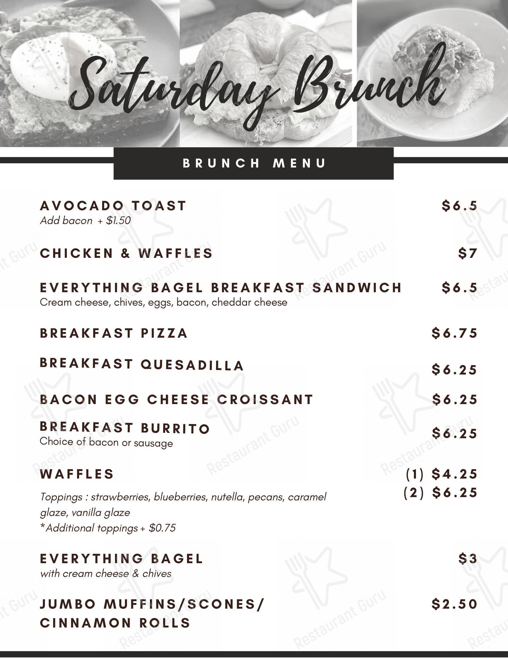 Menu at PC Provisions restaurant, Ponca City
