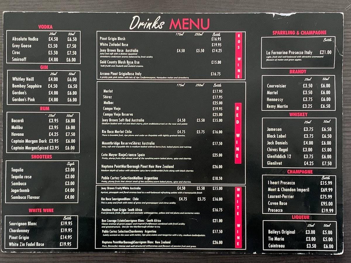 Menu at POP’DOM restaurant, Willerby, 143 Kingston Rd