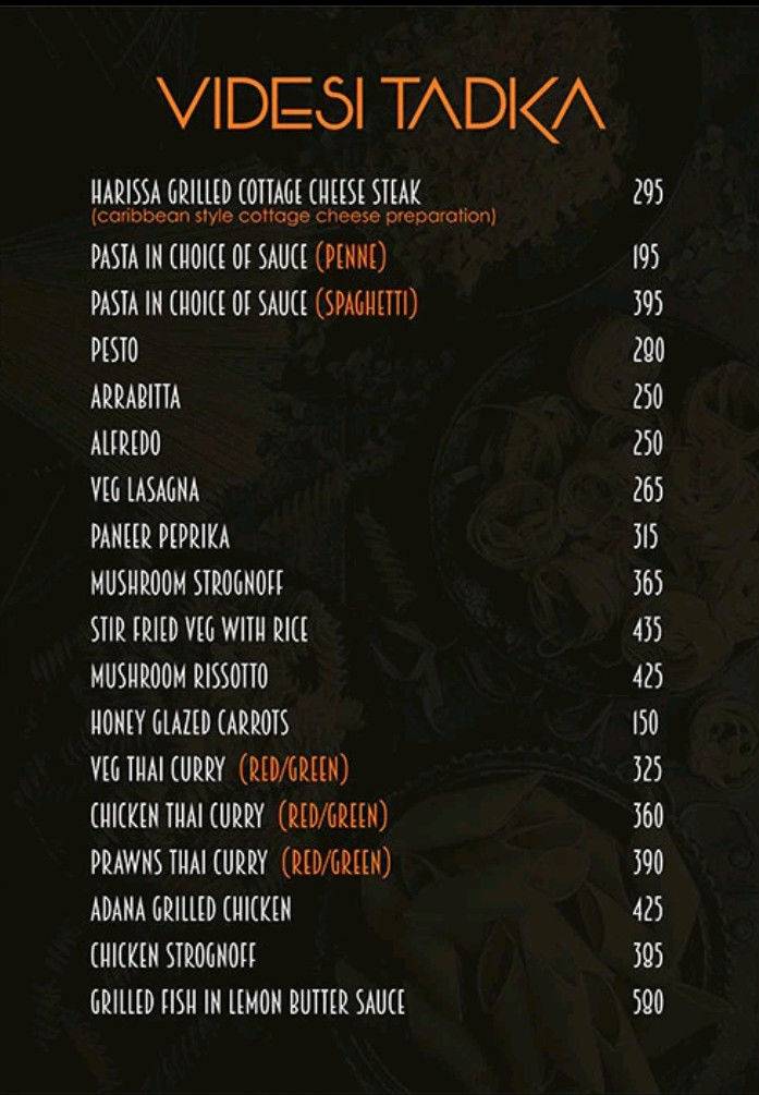 Menu at Pakka Local Bar, Mumbai