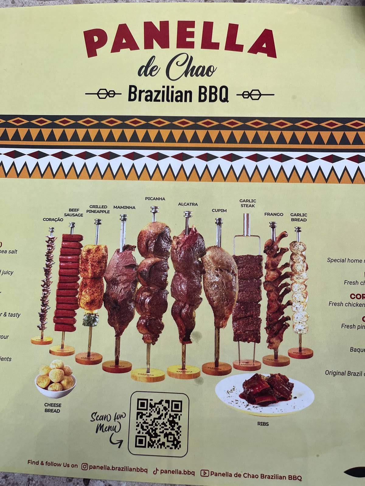 Carta del restaurante Panella del Chao BSD AEON Mall, Indonesia