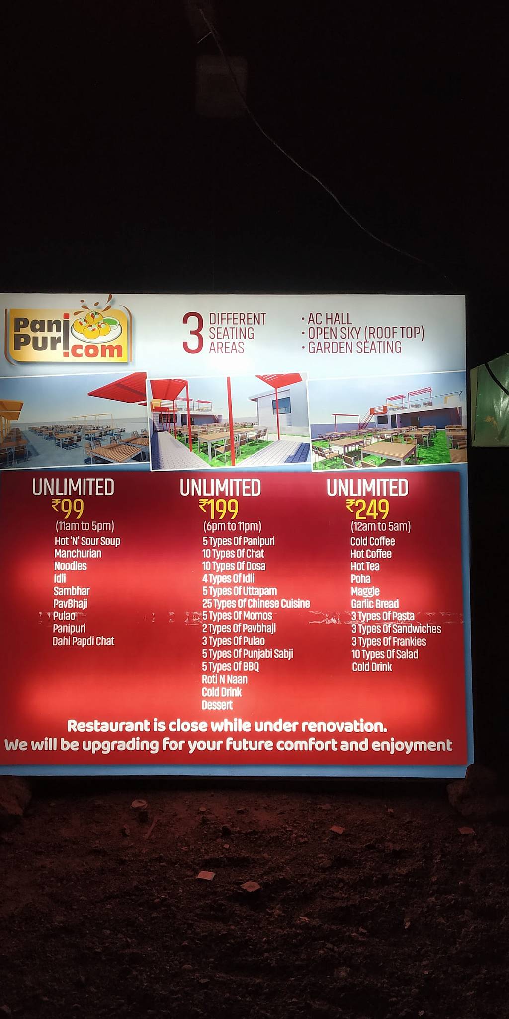 Menu at Panipuri. Com, Ahmedabad, Panipuri. Com