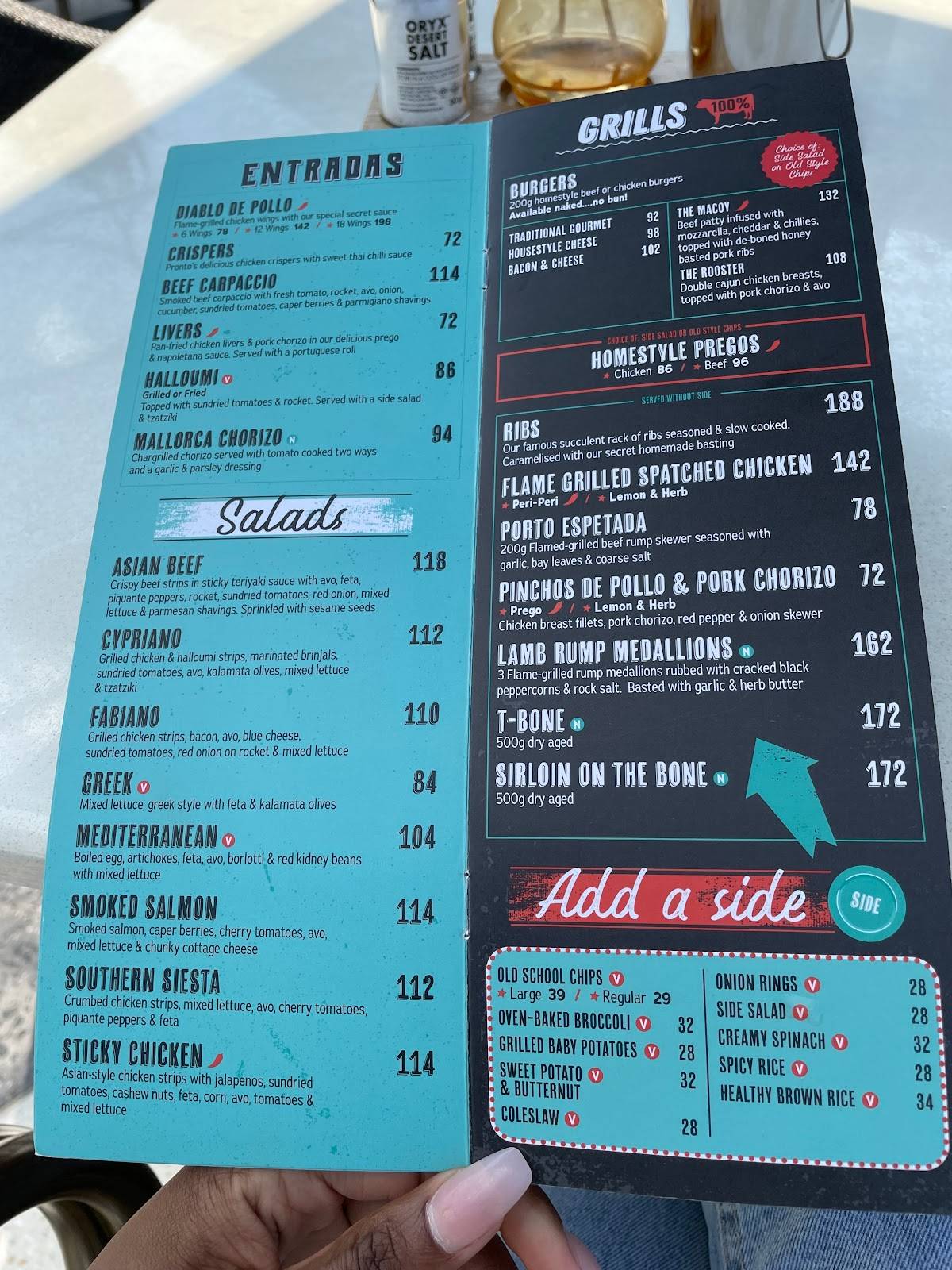 Menu at Papa Pronto - Witkoppen restaurant, Randburg, 285 Church Street ...