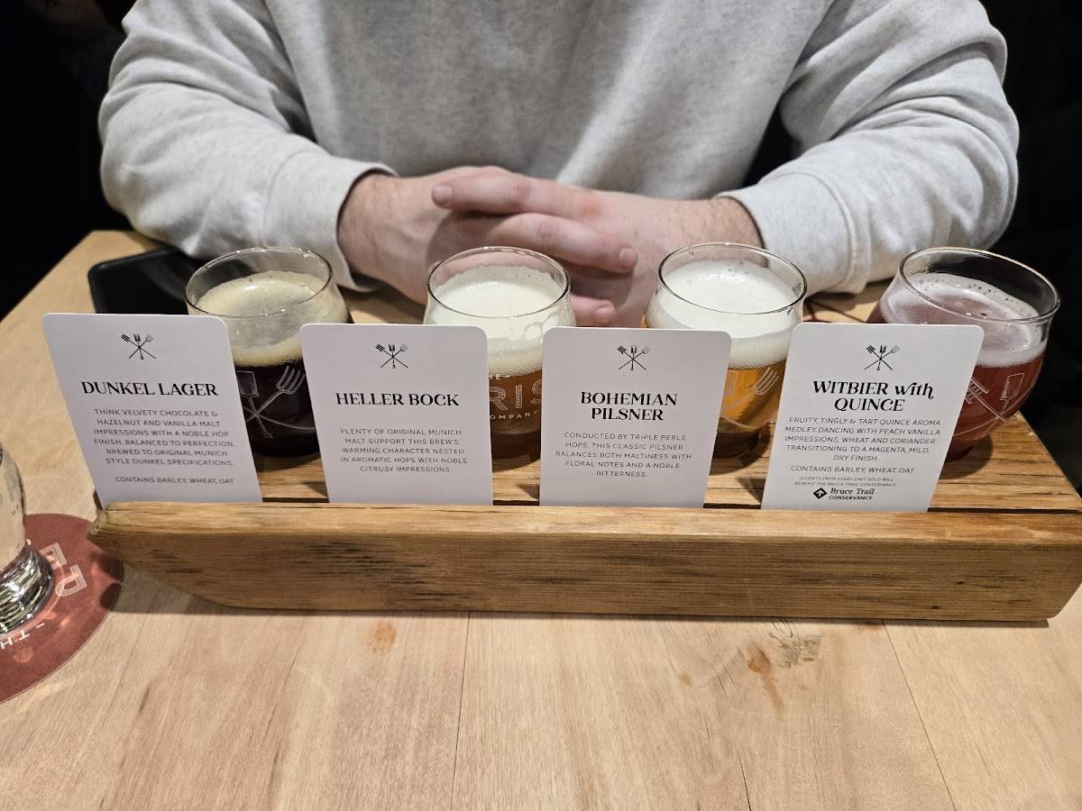 Menu at Paris Beer Company restaurant, Brant