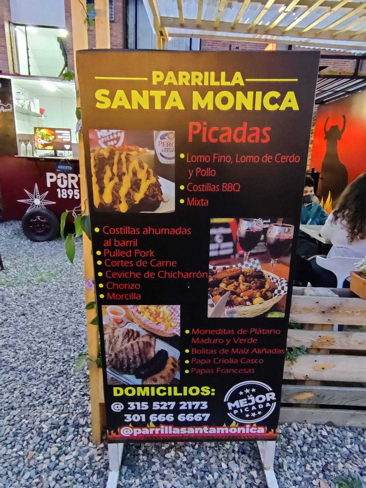 Menu at Santa Mónica Grill & Burger restaurant, Bogotá