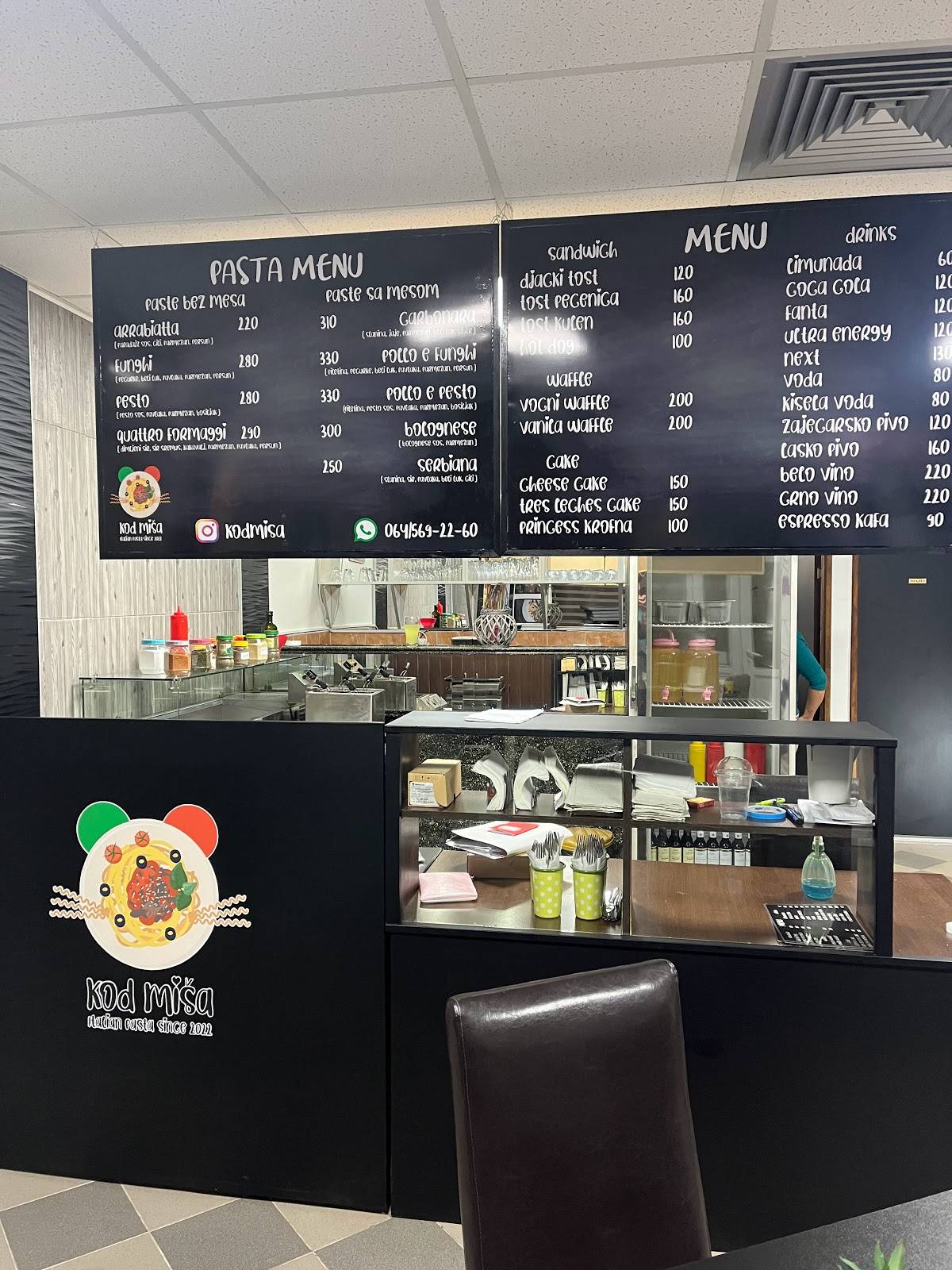 Speisekarte von Pasta Bar “Kod Miša”, Svrljig