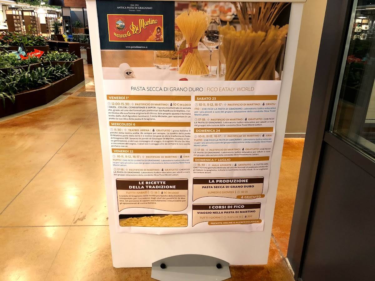 Speisekarte von Pastificio Di Martino a Fico restaurant, Bologna
