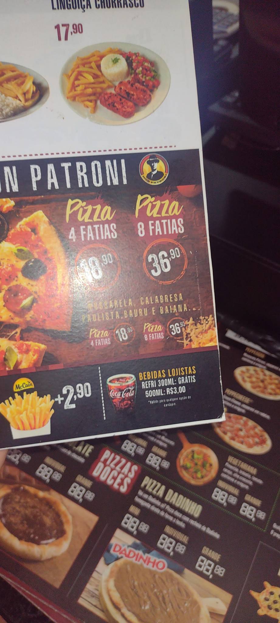Menu em Patroni Pizza restaurante, Serra, Av. João Palácio