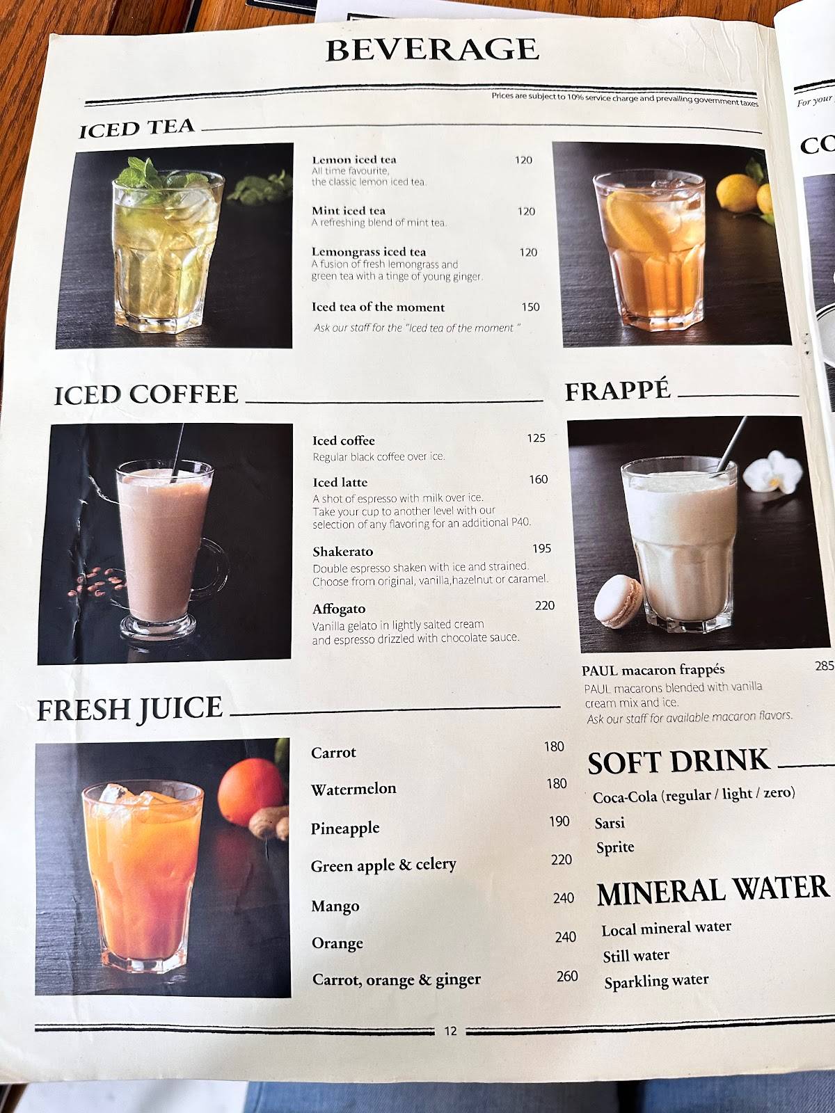 Menu at PAUL Boulangerie et Patisserie cafe, Taguig, G/F Bench Tower
