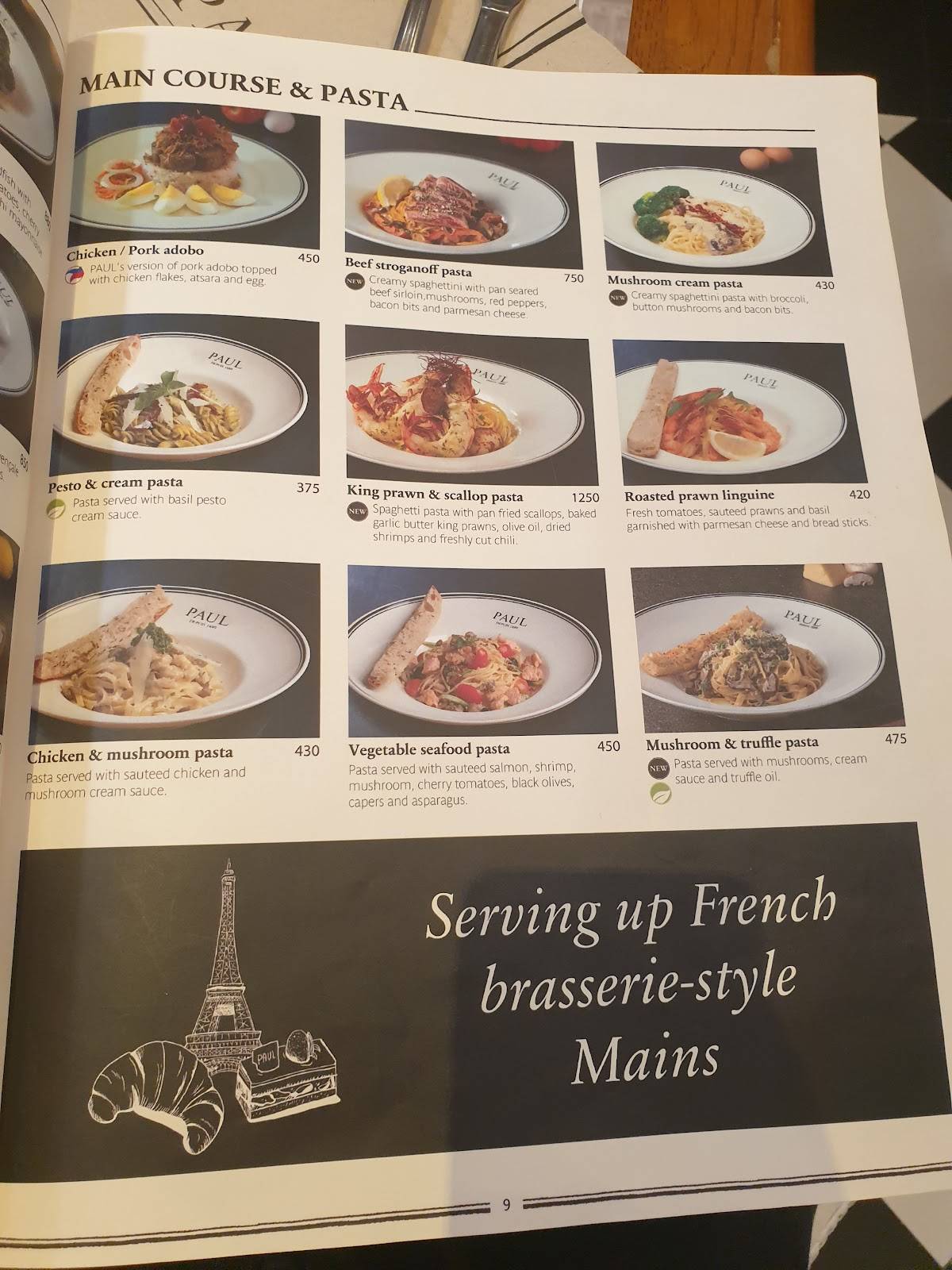 Menu at PAUL Boulangerie et Patisserie cafe, Taguig, G/F Bench Tower